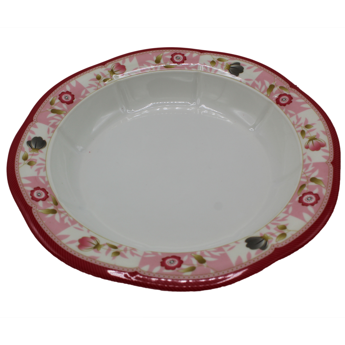 KITCHEN :: Plates :: Melamine Plate color white and red